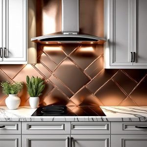 20 Unique Backsplash Copper Accent Ideas for Your Aesthetic Kitchen Space