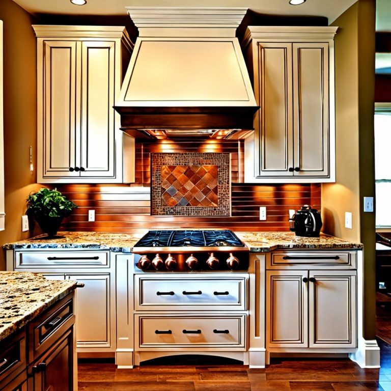 20 Unique Backsplash Copper Accent Ideas for Your Aesthetic Kitchen Space