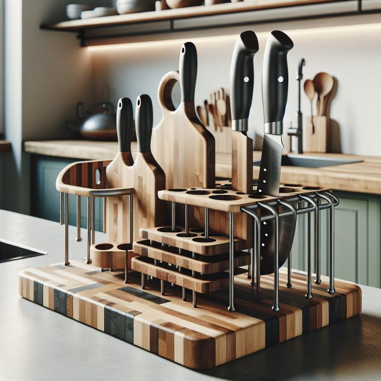20 Cutting Board Holder Countertop Ideas for Your Kitchen