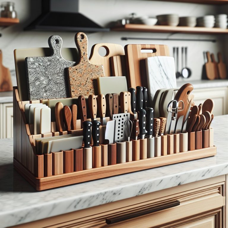 20 Cutting Board Holder Countertop Ideas for Your Kitchen