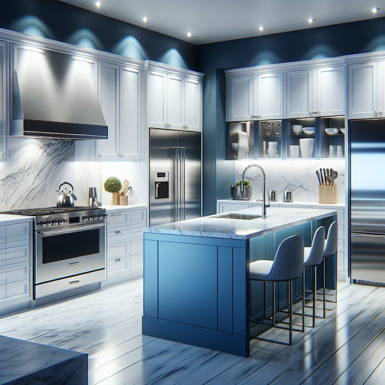 20 White Upper Blue Lower Cabinets Ideas for a Modern Kitchen